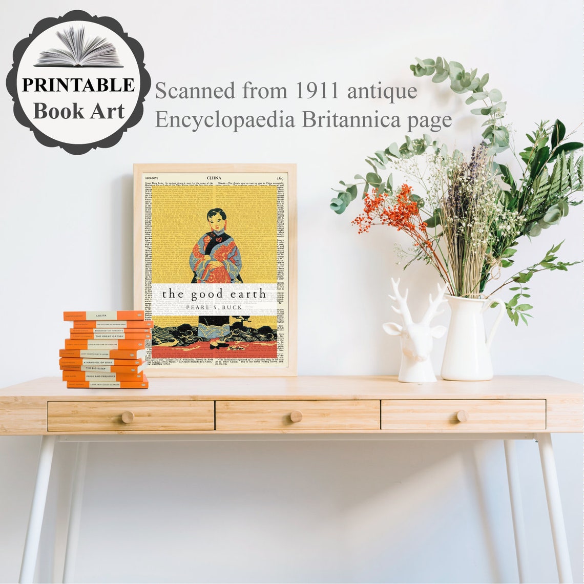 Printable 'the Good Earth' Book Cover Art Print on - Etsy