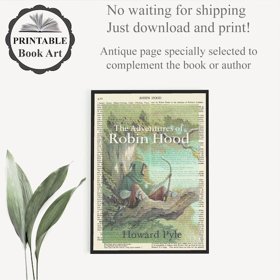 Printable 'the Adventures of Robin Hood' Book Cover - Etsy