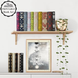 Printable 'long Way Down' Book Cover Art Prints, Modern Verse Print ...