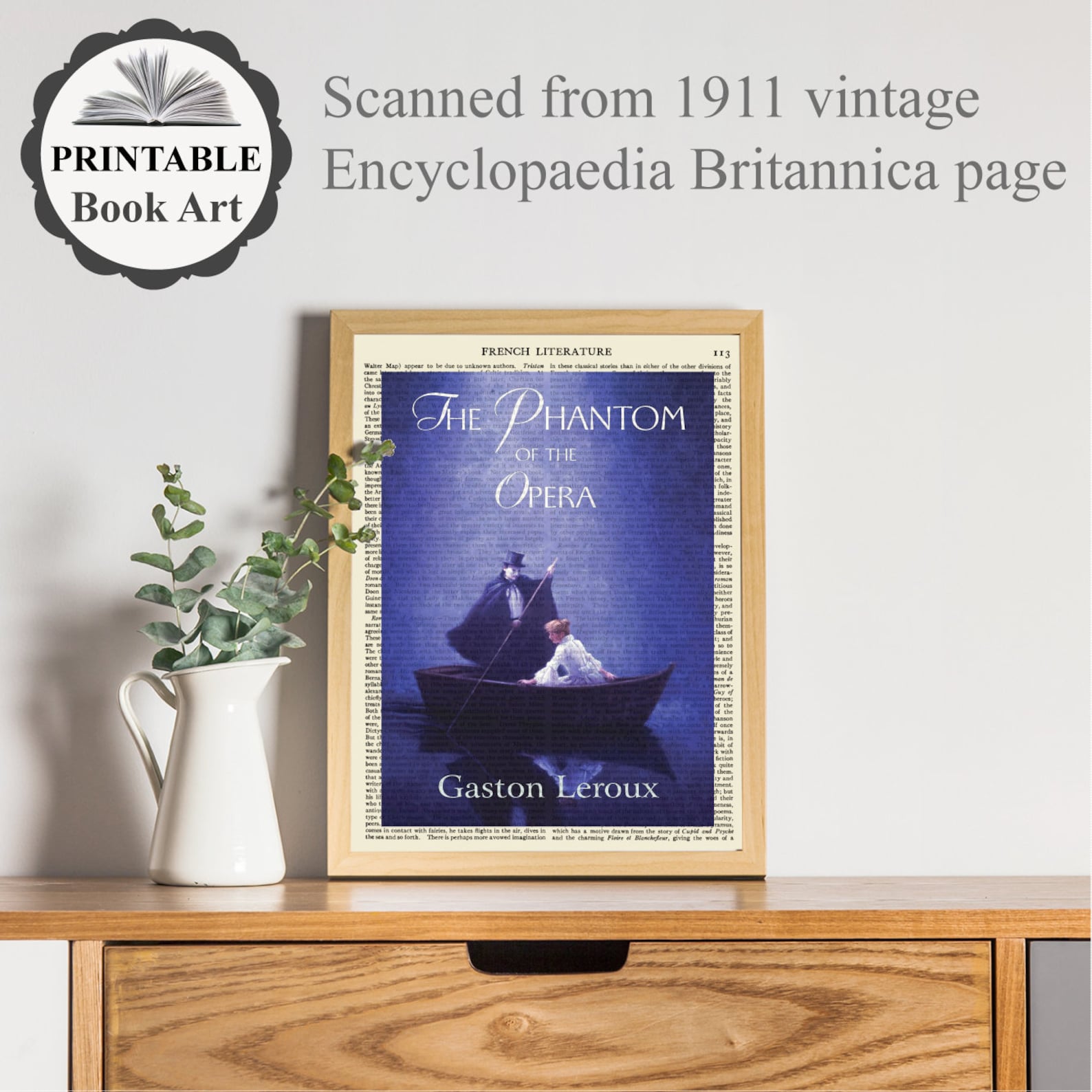 Printable 'the Phantom of the Opera' Book Cover Print | Etsy