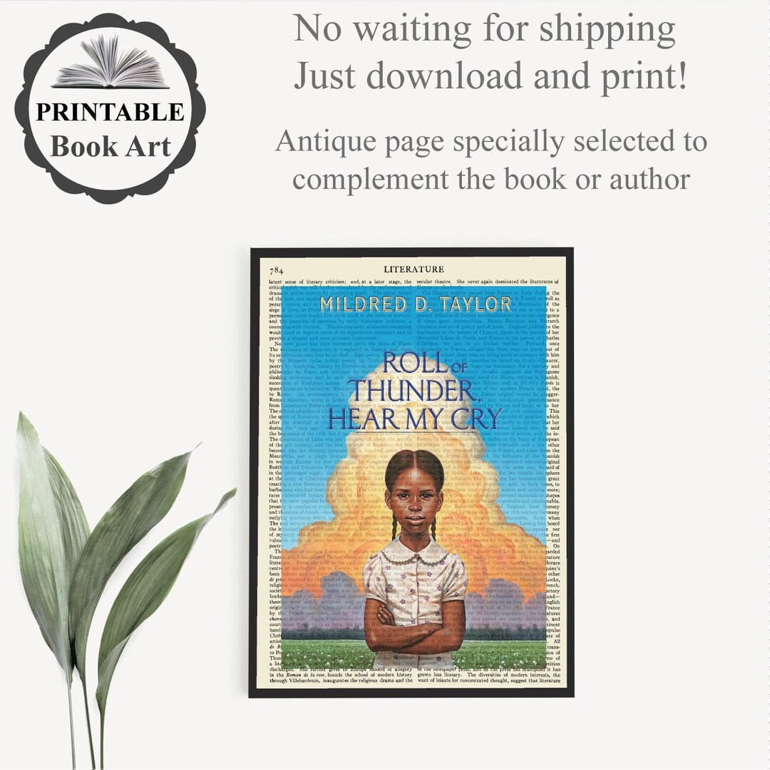 Printable 'roll of Thunder, Hear My Cry' Book Cover Art on Old Page ...
