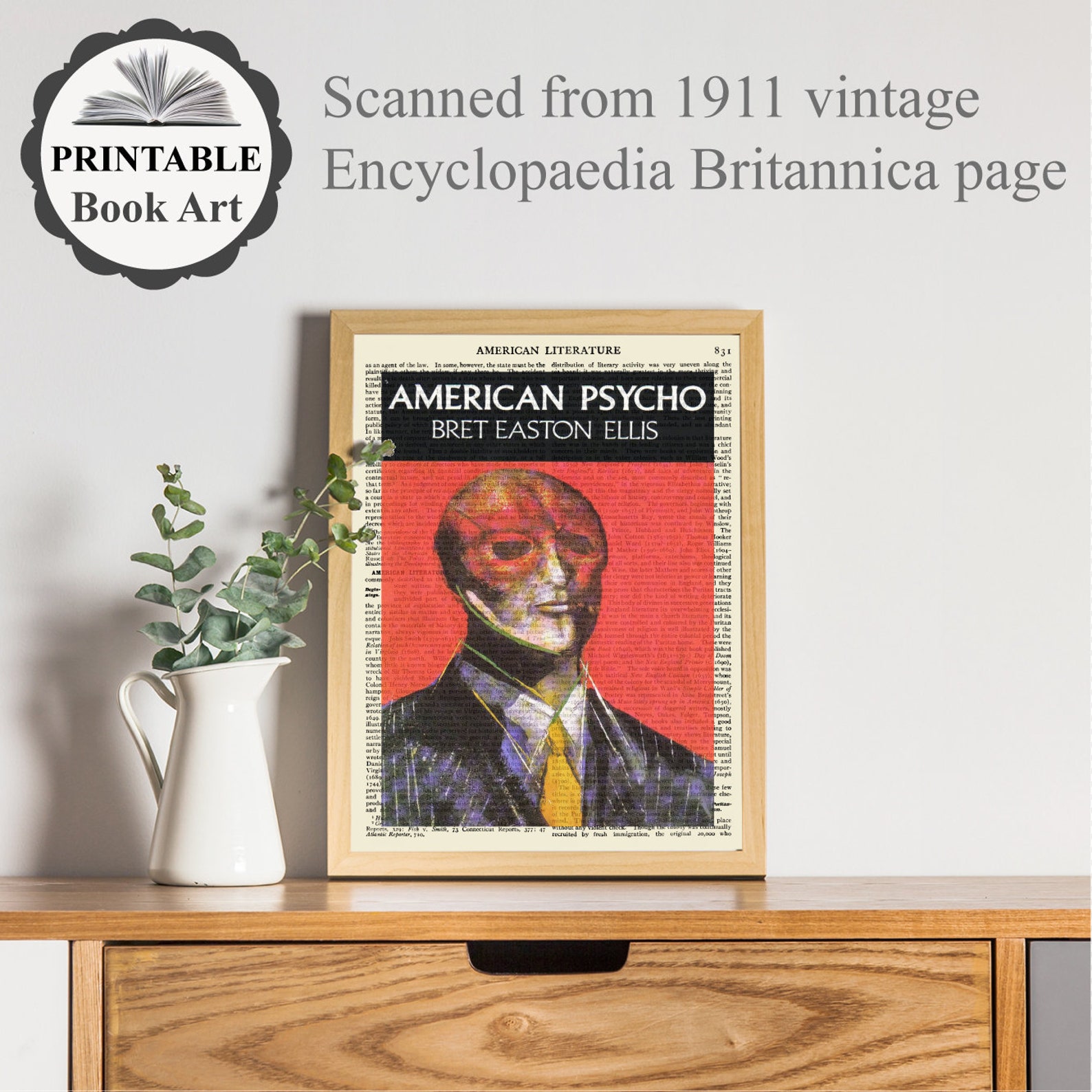 Printable 'american Psycho' Book Cover Art Print - Etsy