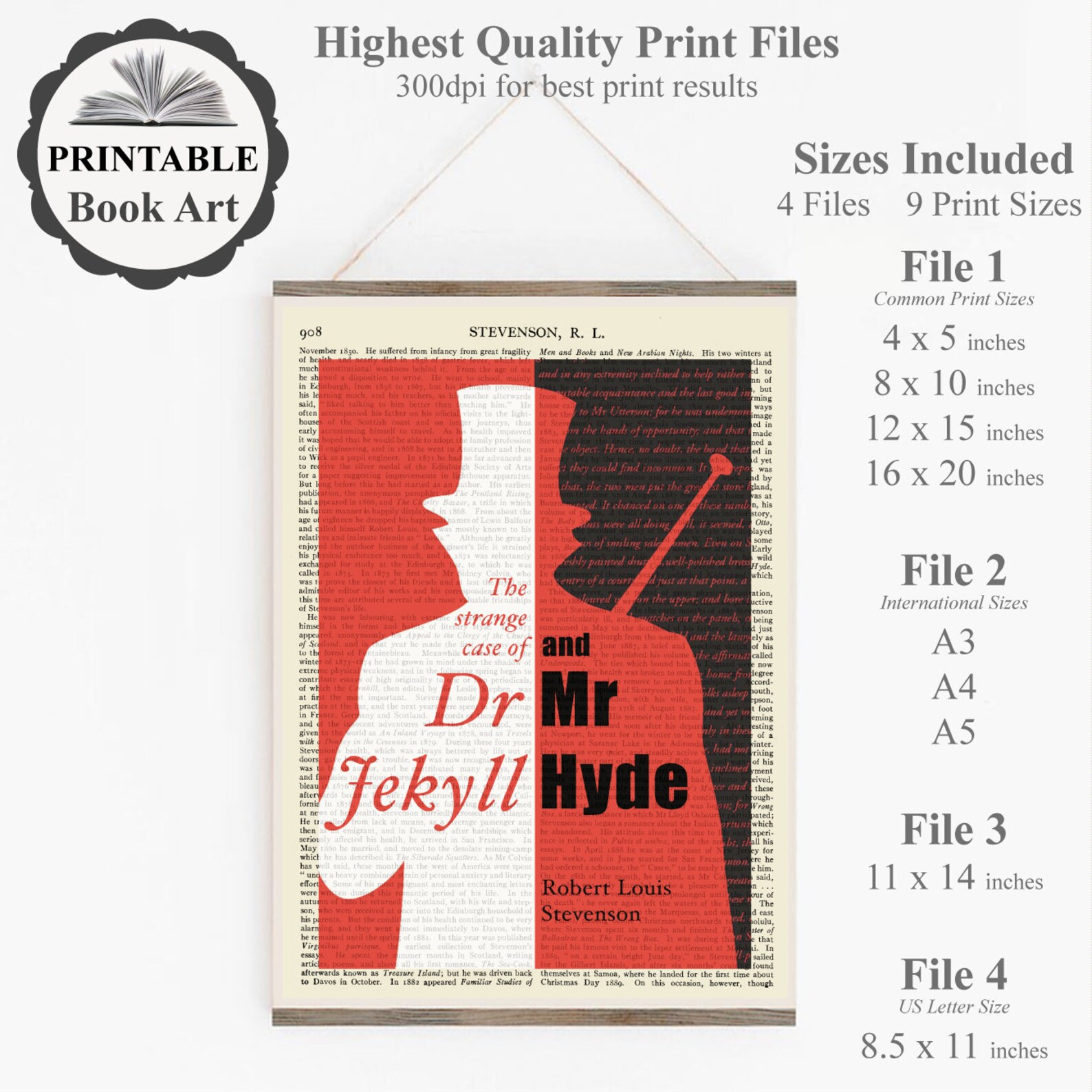 Downloadable 'dr Jekyll and Mr Hyde' Book Cover Art | Etsy