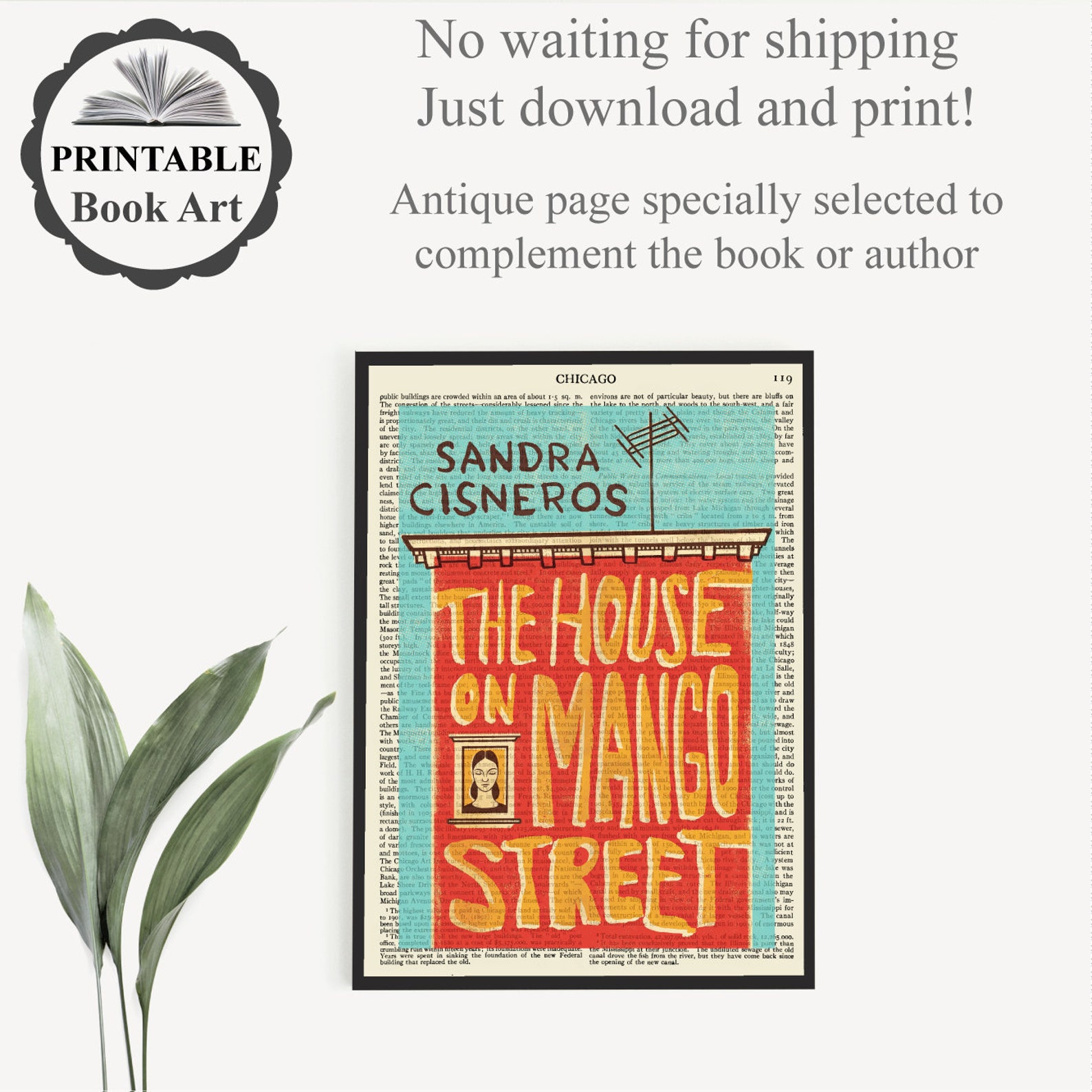 Printable 'the House on Mango Street' Book Cover Print, Classroom Wall ...