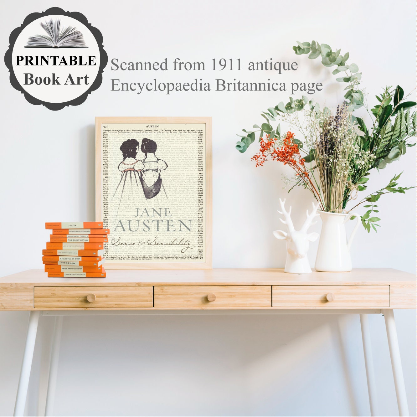 Printable Sense and Sensibility Print by Jane Austen Book - Etsy