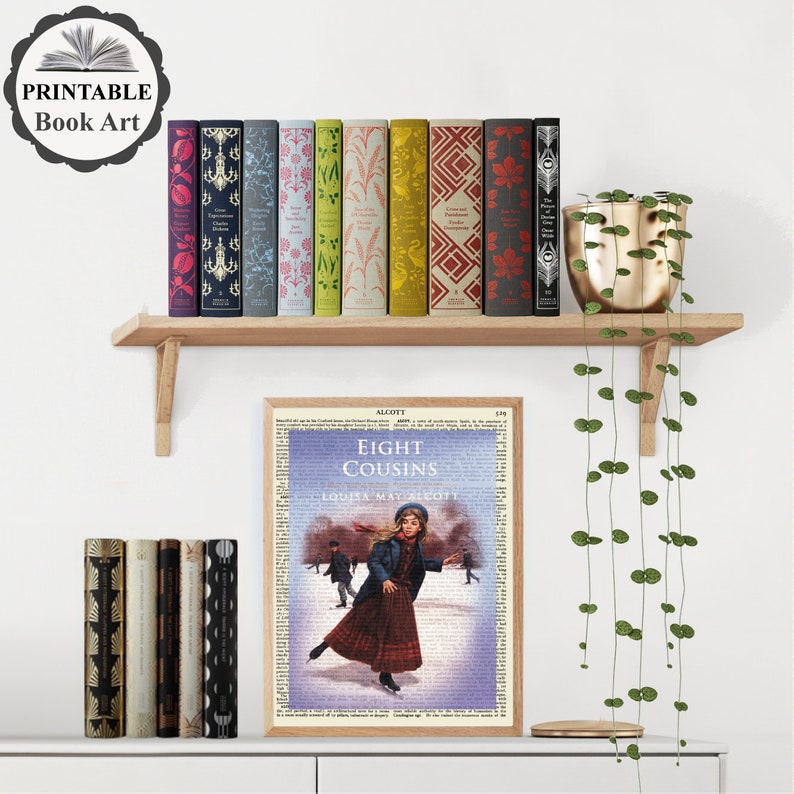 Printable 'eight Cousins' Book Cover Print Louisa May - Etsy