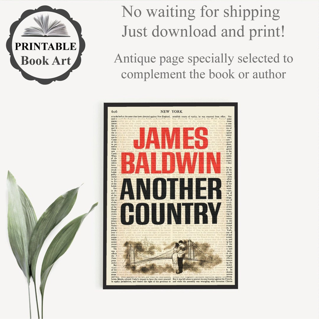 Printable 'another Country' Book Cover Print on Vintage Page, Printable ...