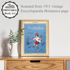 Printable 'the Moffats' Book Cover Art on Vintage Page, Kids Bedroom ...