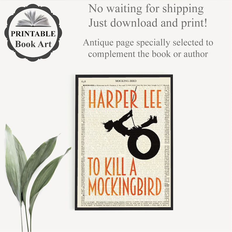 Printable to Kill A Mockingbird Print Harper Lee Book Cover - Etsy UK