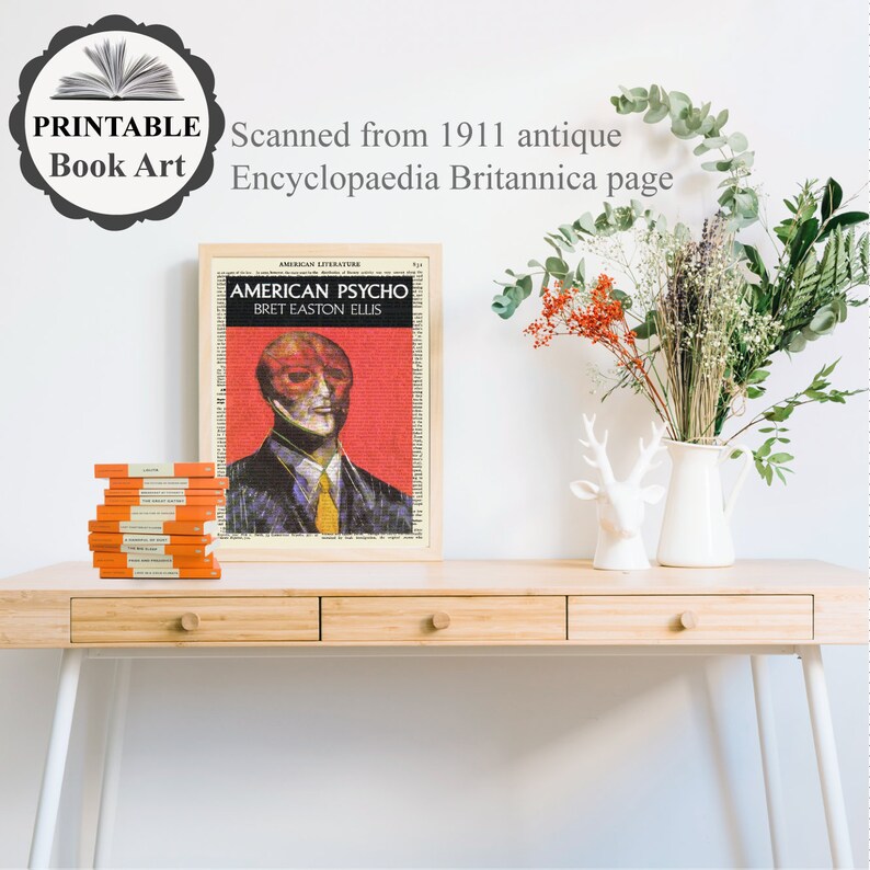 Printable 'american Psycho' Book Cover Art Print - Etsy
