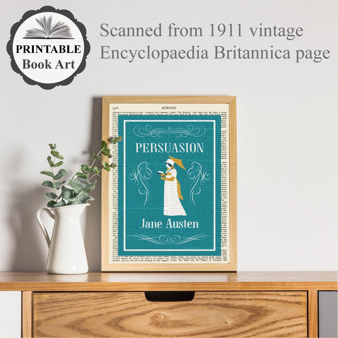 Printable Jane Austen 'persuasion' Book Cover Page on - Etsy