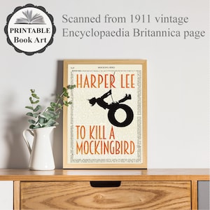 Printable to Kill A Mockingbird Print, Harper Lee Book Cover Page on ...