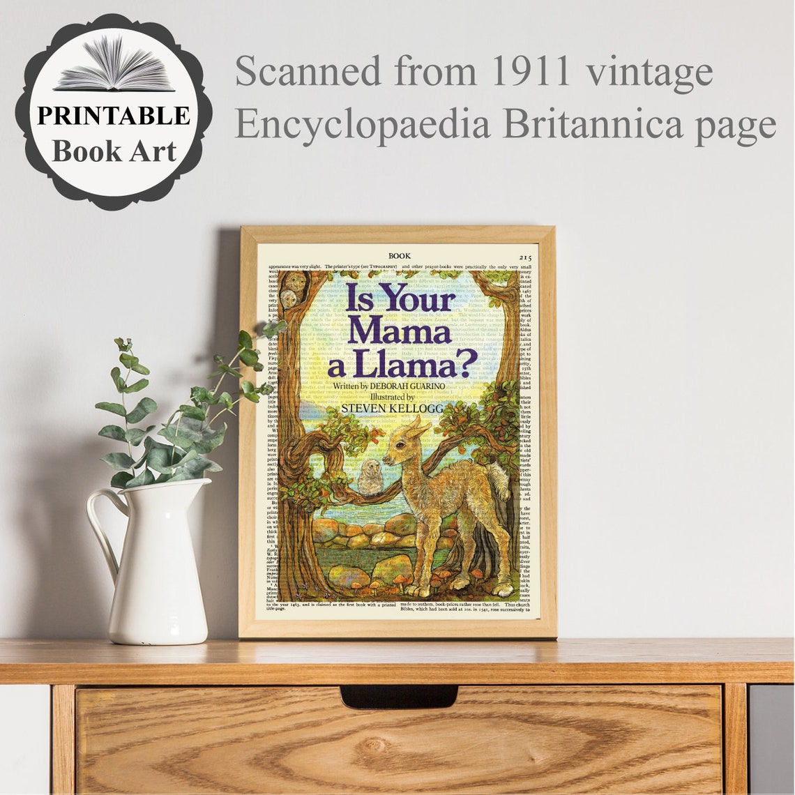 Printable 'is Your Mama A Llama' Book Cover Print on - Etsy