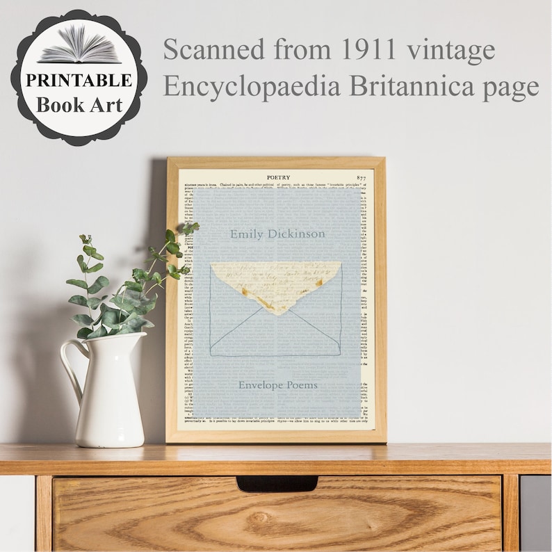 Printable 'envelope Poems' Book Cover Print Emily - Etsy