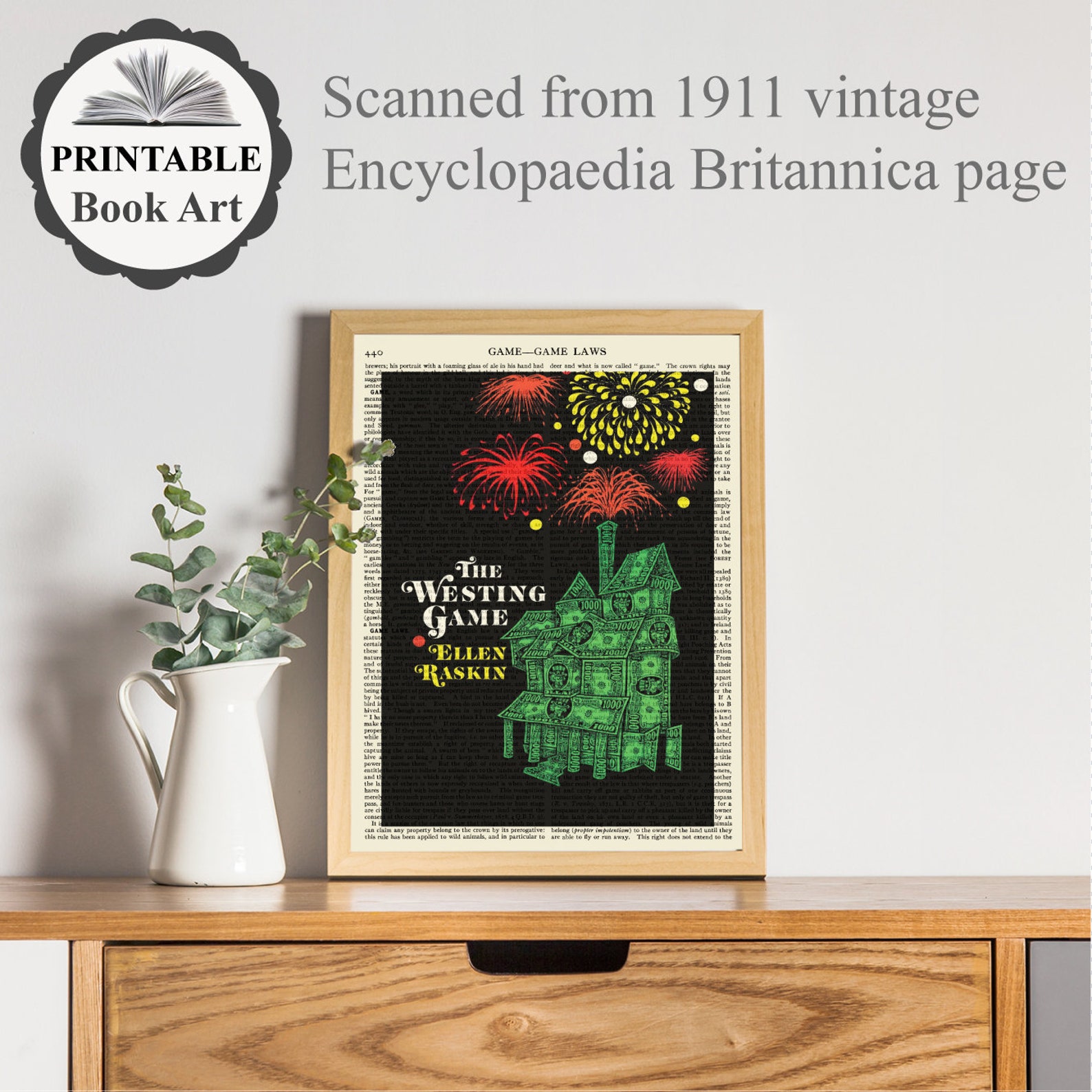 Printable 'the Westing Game' Book Cover Print | Etsy