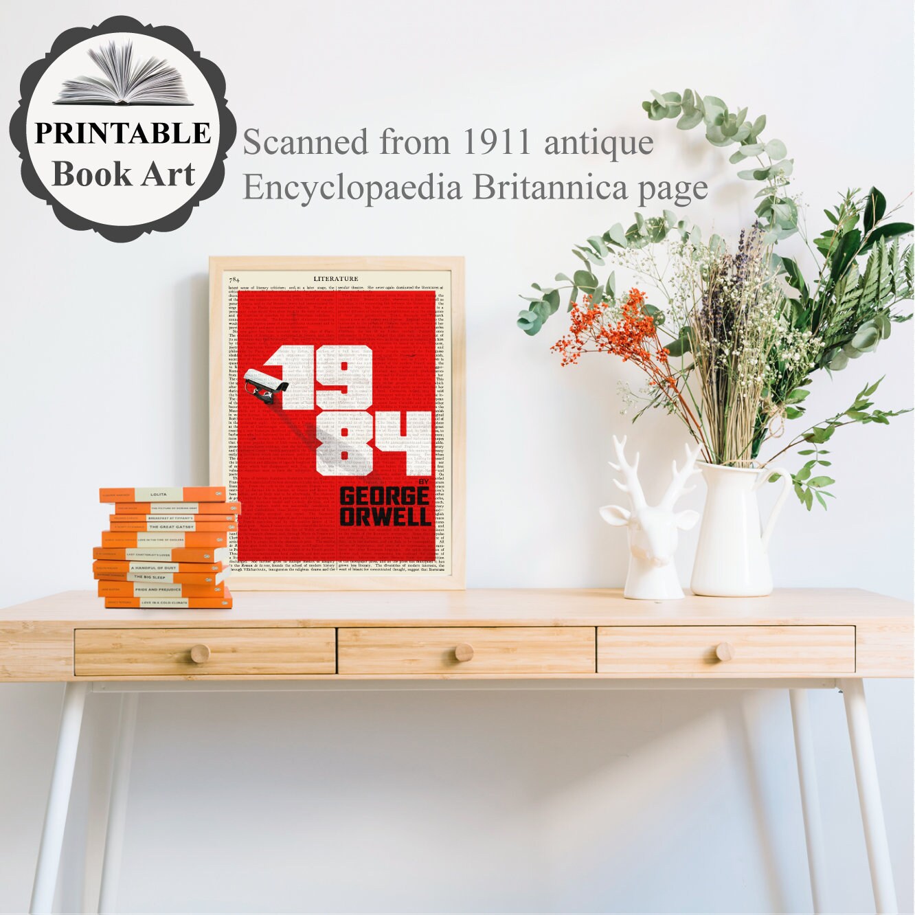 Printable 1984 Book Cover Poster Book Art Print Gift for | Etsy UK