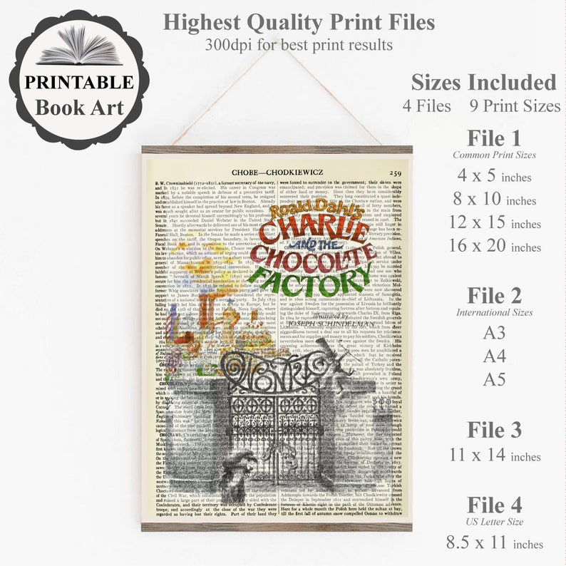Printable 'charlie and the Chocolate Factory' Book - Etsy
