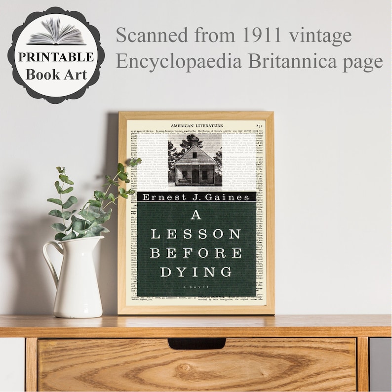 Printable 'A Lesson Before Dying' Book Cover Art Print - Etsy