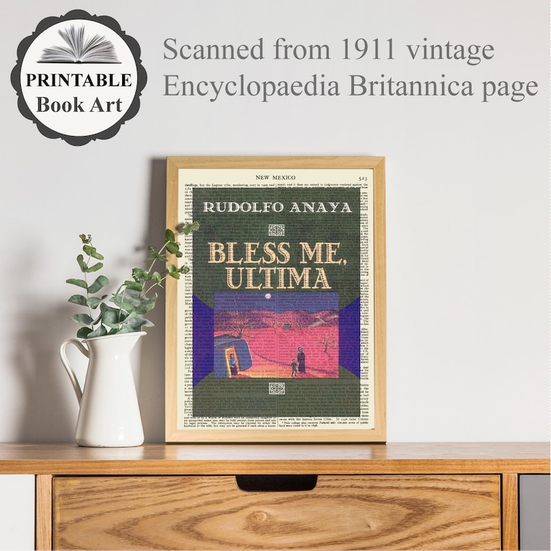 Printable Book Cover 'Bless Me Ultima' by Rudolfo | Etsy