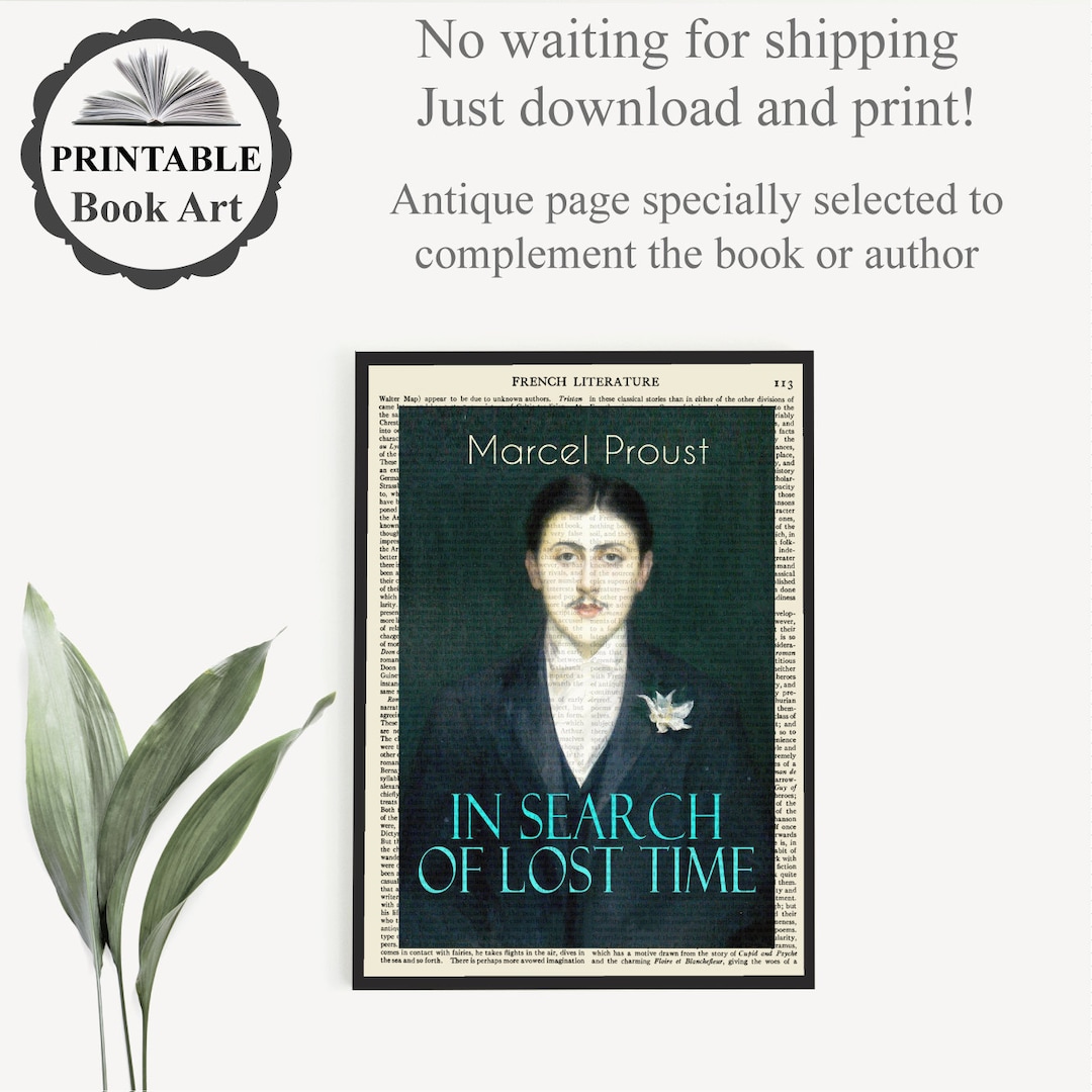 Printable 'in Search of Lost Time' Book Cover Art Print on Encyclopedia ...