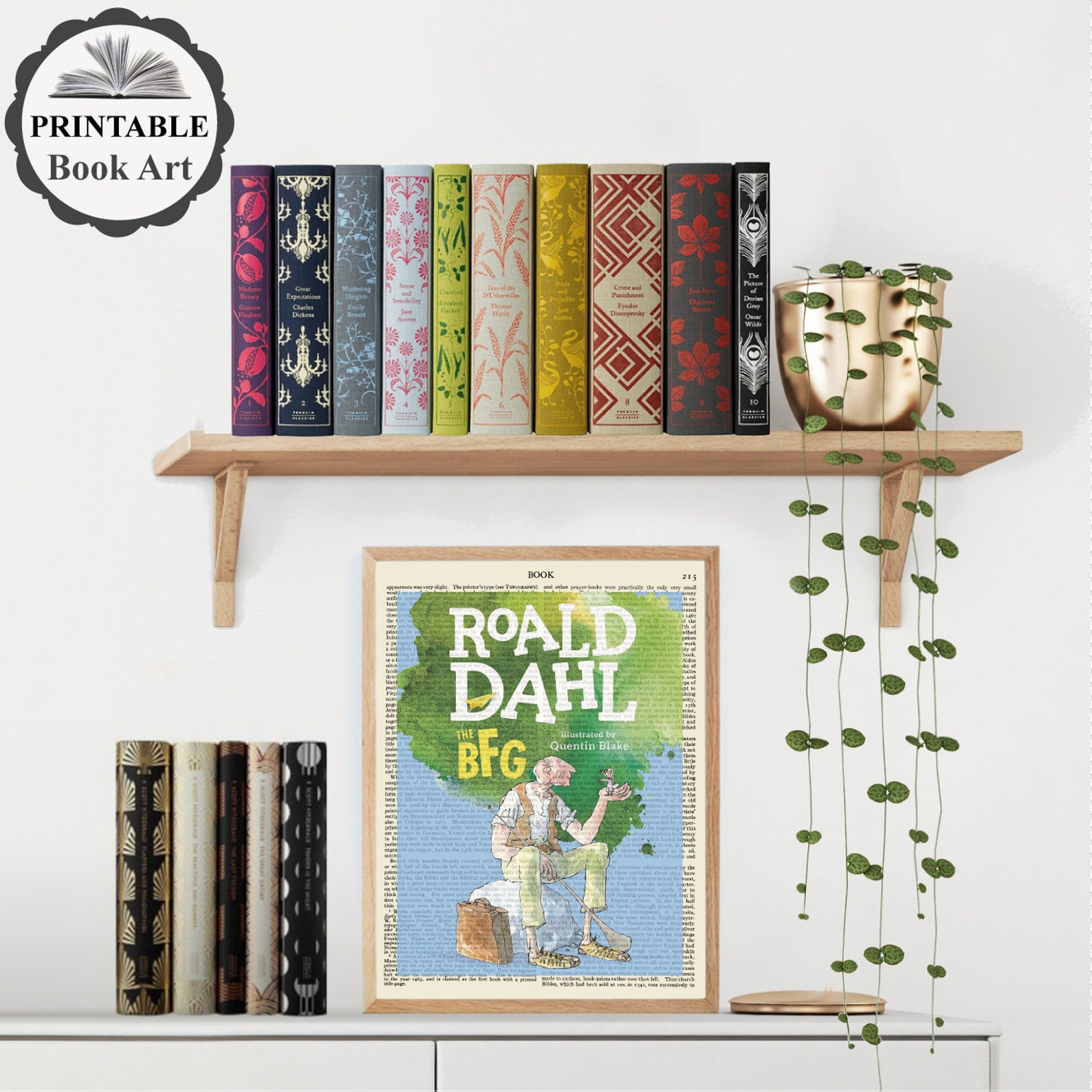 Printable 'big Friendly Giant' Book Cover Art Roald | Etsy