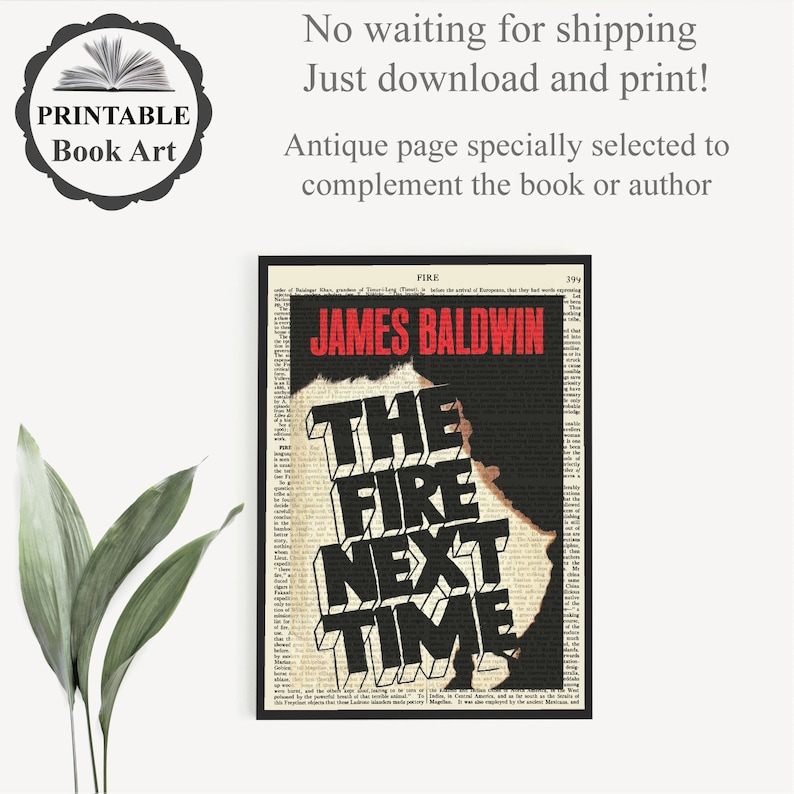 Printable 'the Fire Next Time' Book Cover Art Print on | Etsy