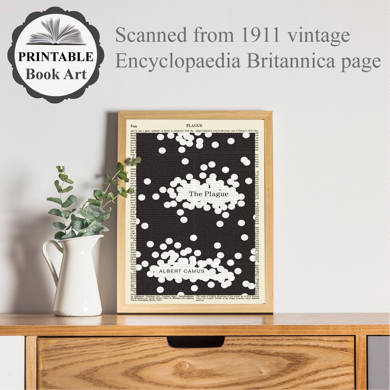 Printable 'The Plague' Book Cover Poster by Albert | Etsy