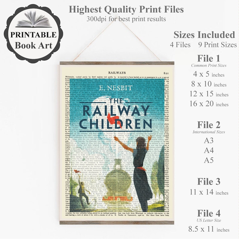 Printable 'The Railway Children' Book Cover Poster | Etsy