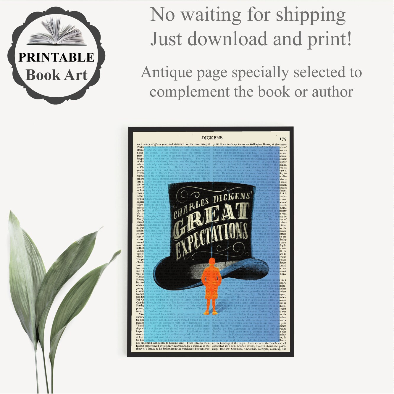 Great Expectations Printable Book Cover Print by Charles | Etsy