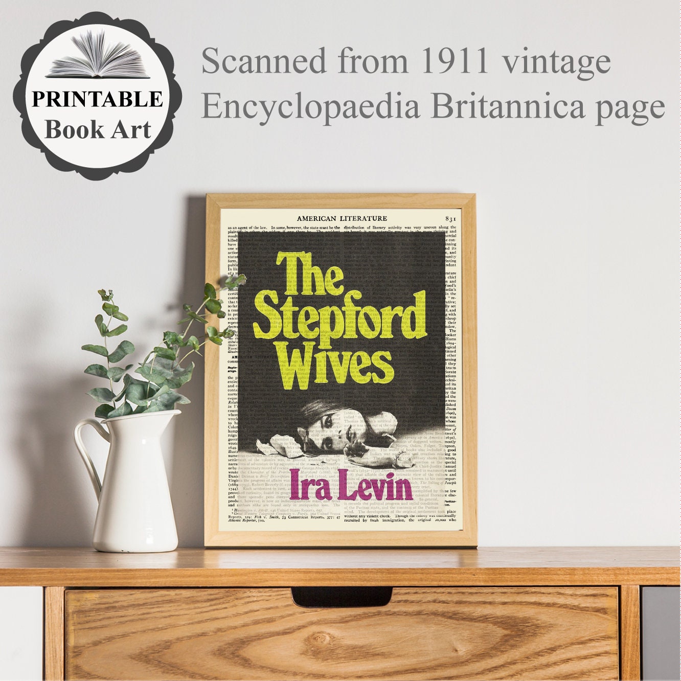 Printable 'the Stepford Wives' Book Cover Art Print, Vintage Ira Levin ...