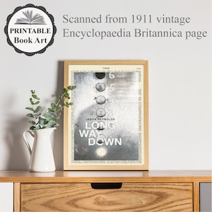 Printable 'long Way Down' Book Cover Art Prints, Modern Verse Print ...