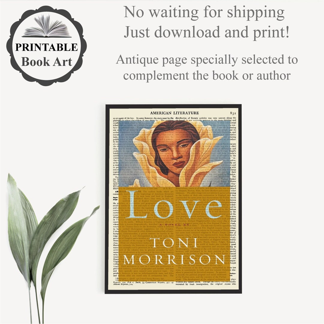 Downloadable 'love' Toni Morrison Book Cover Poster Print, Literary ...