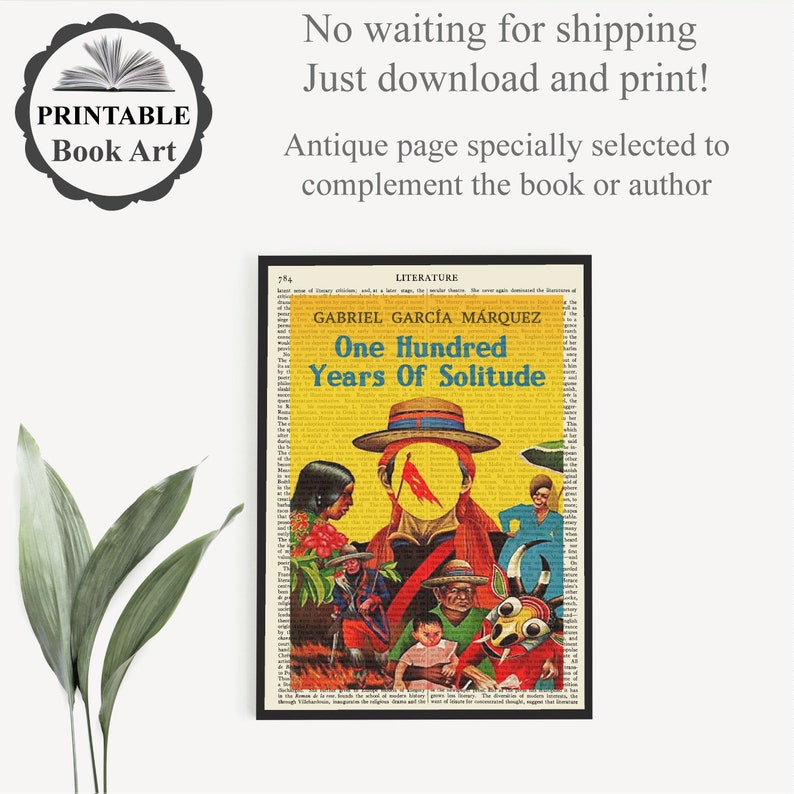 A Printable 'one Hundred Years of Solitude' Book Cover | Etsy