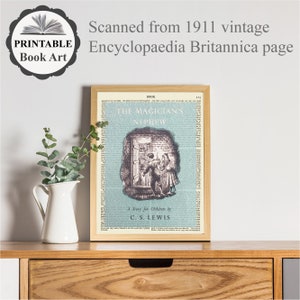 Printable 'the Magician's Nephew' Book Cover Print on Vintage Page ...