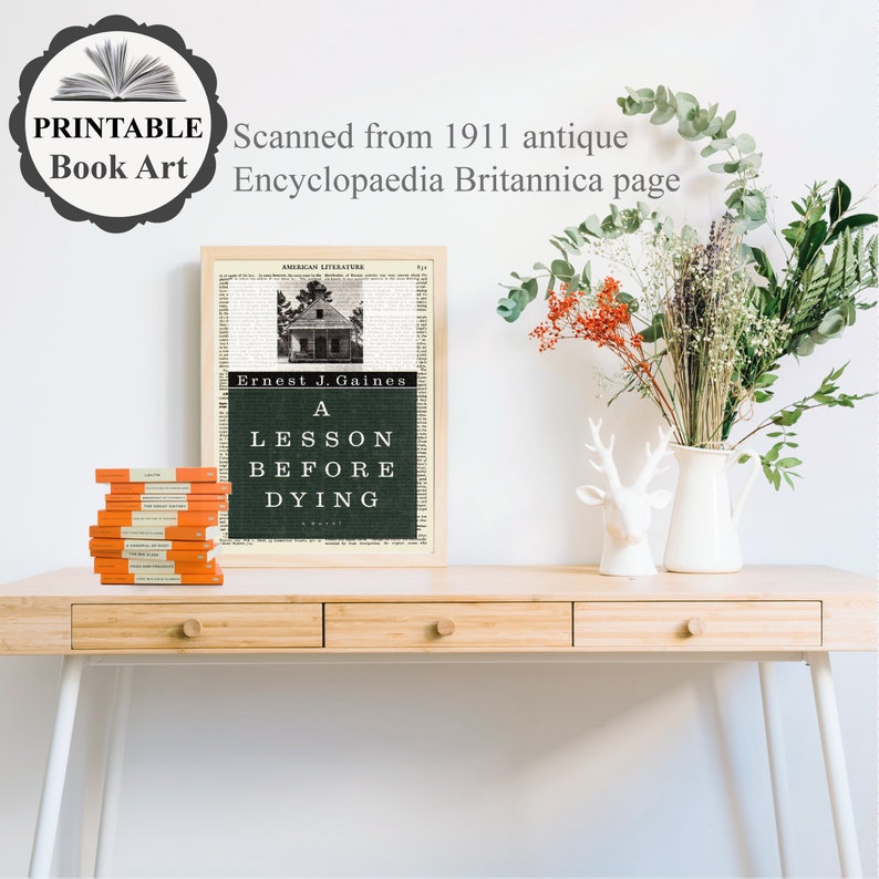 Printable 'A Lesson Before Dying' Book Cover Art Print - Etsy