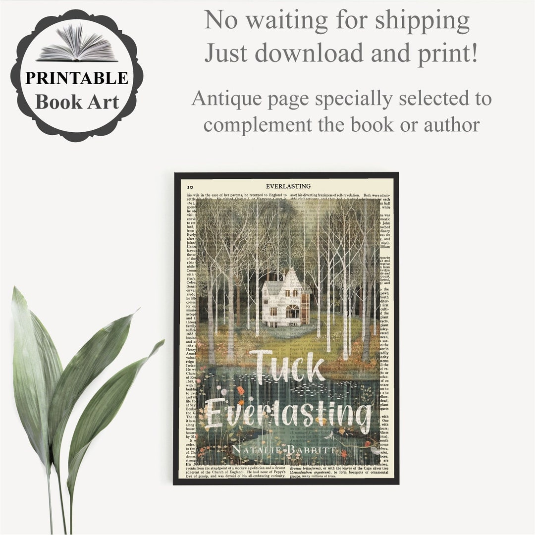 Printable Tuck Everlasting Book Cover Art Poster Print, Book Lover Gift ...
