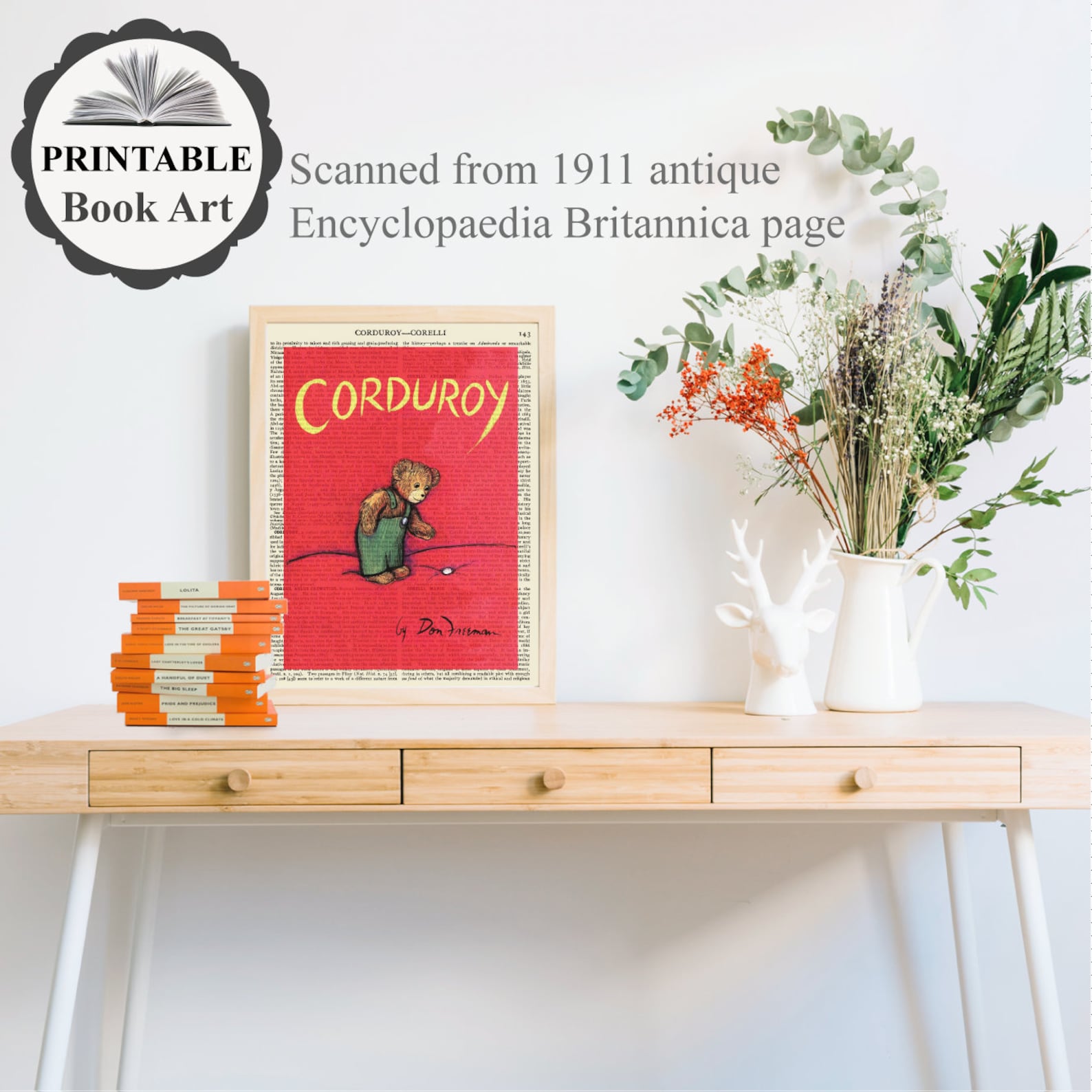 Printable 'corduroy' Book Cover Poster Print, Childrens Book Wall Art ...