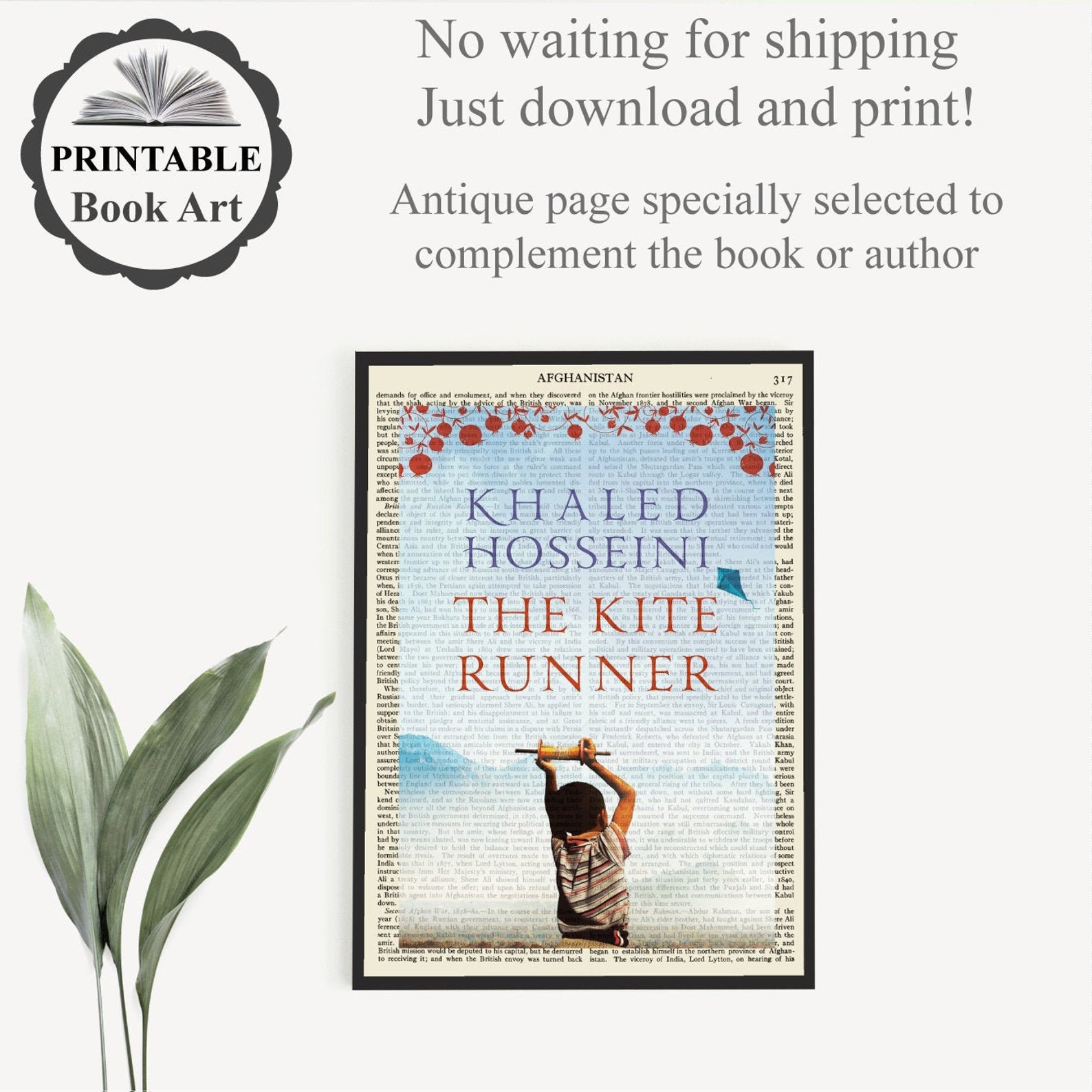 Printable Book Cover Poster of 'the Kite Runner' by Kahled Hosseini ...
