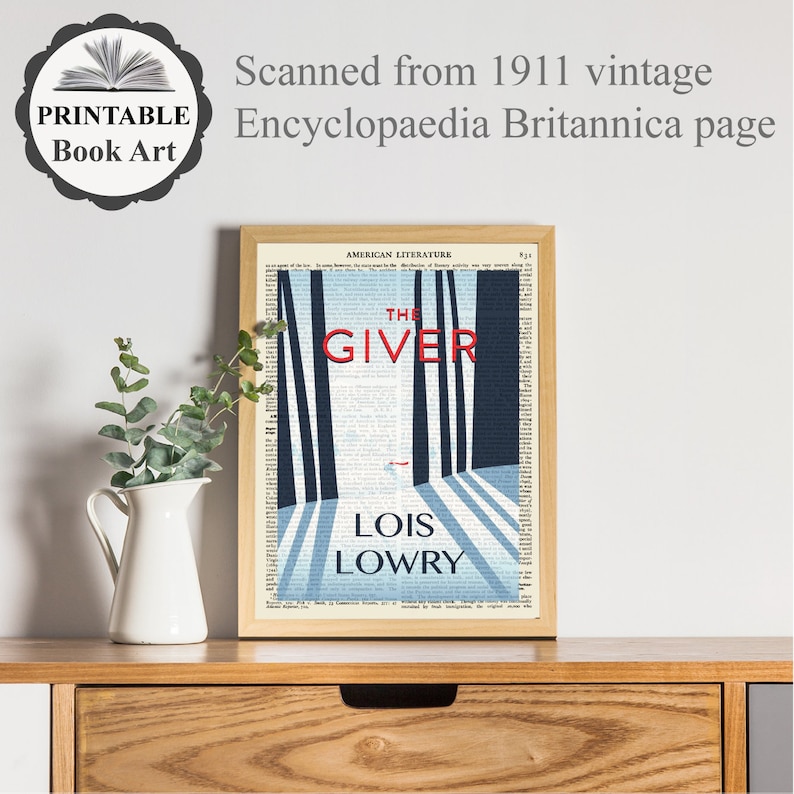 Printable 'the Giver' Poster Book Cover Print on a 1911 Vintage ...