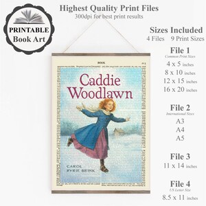 Printable 'caddie Woodlawn' Book Cover Print on Old Page, Classroom ...