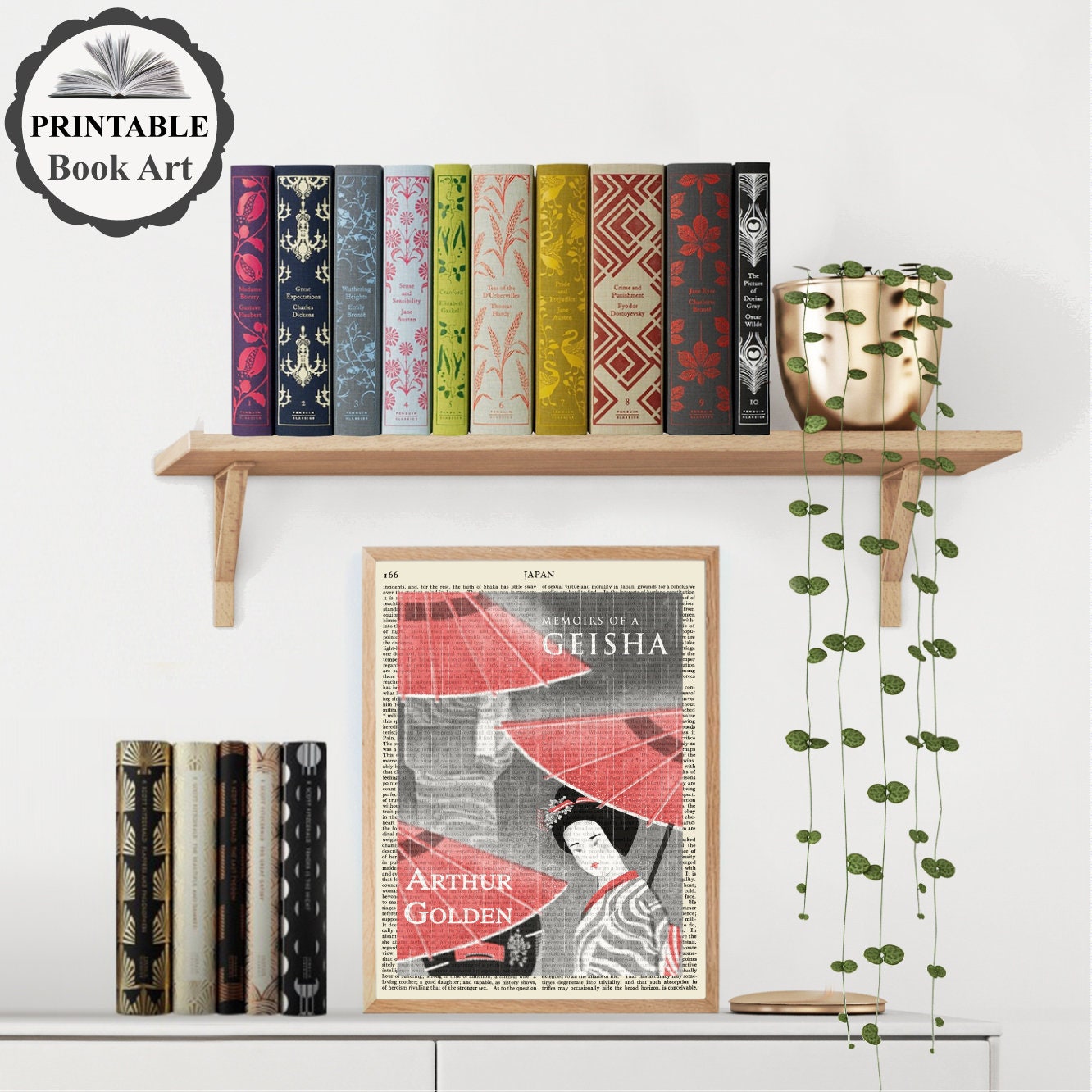 Printable 'memoirs of a Geisha' Book Cover Art Poster, the Book Jacket ...