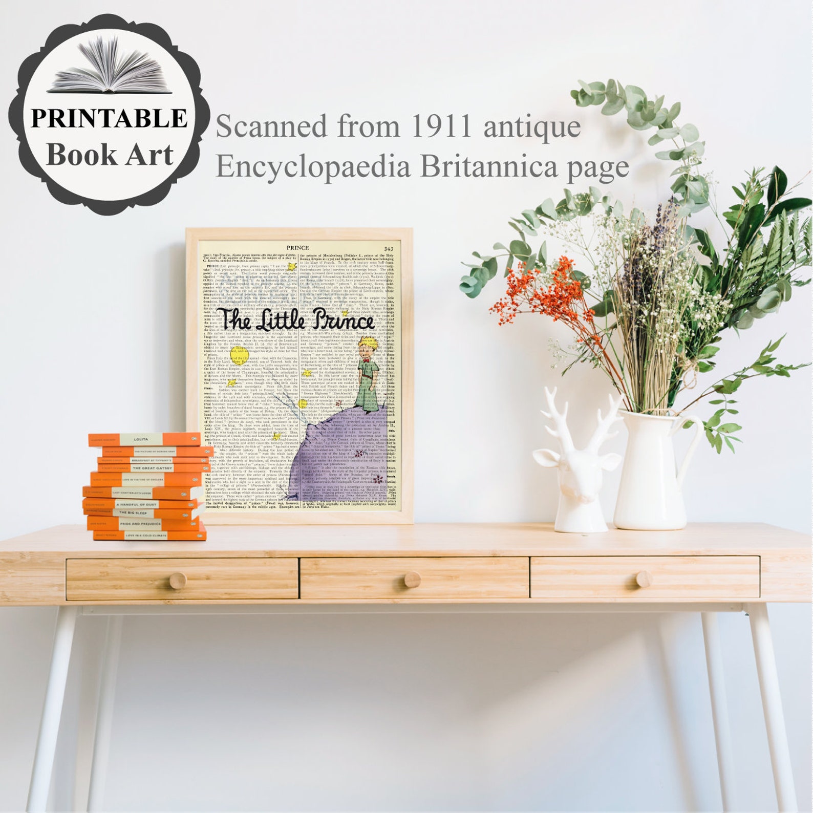 Printable 'le Petit Prince' Book Poster on Encyclopaedia Page, Antoine ...