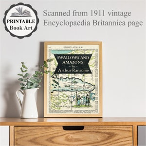 Printable 'swallows and Amazons' Book Cover Print, Classroom Wall Art ...