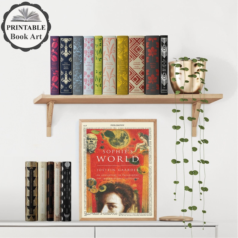 Printable Sophie's World Book Cover Art Print on - Etsy