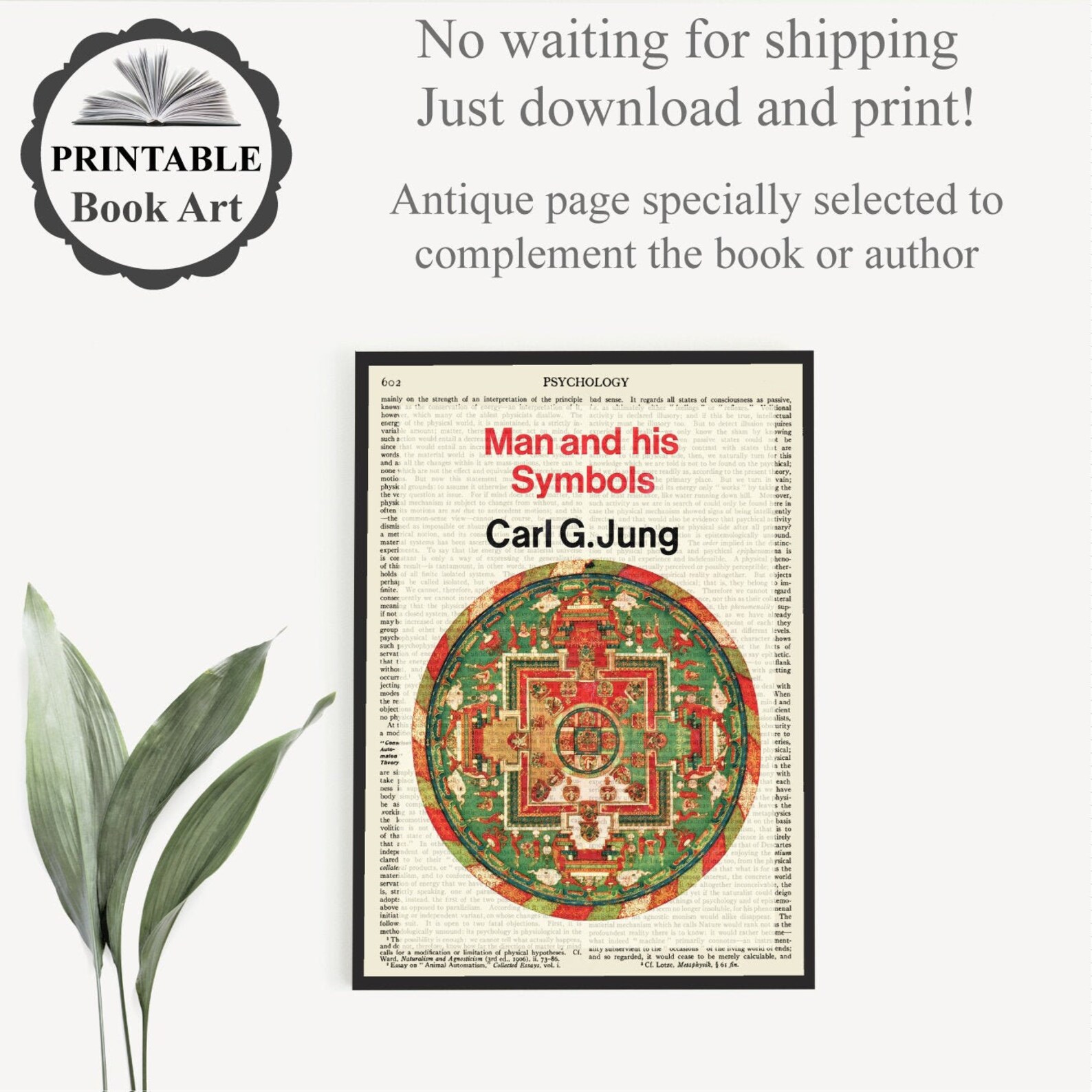 Printable Poster 'man and His Symbols' Book Cover Art - Etsy