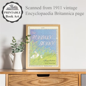 Printable 'the Runaway Bunny' Book Cover Print on Old Page ...