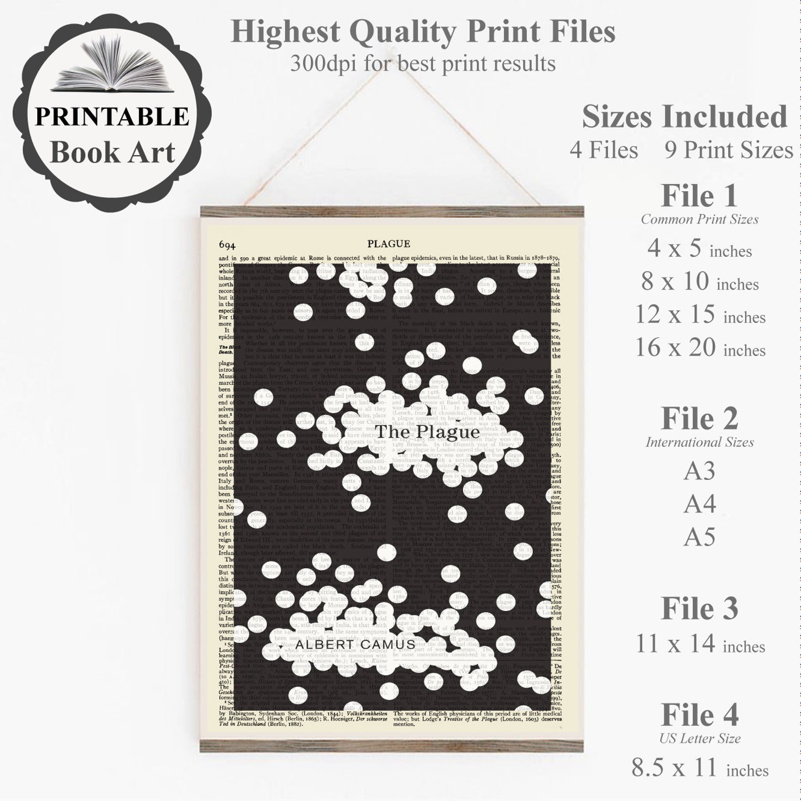 Printable 'the Plague' Book Cover Poster by Albert | Etsy