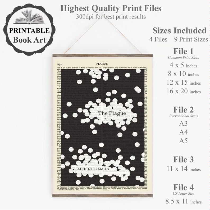 Printable 'the Plague' Book Cover Poster by Albert | Etsy