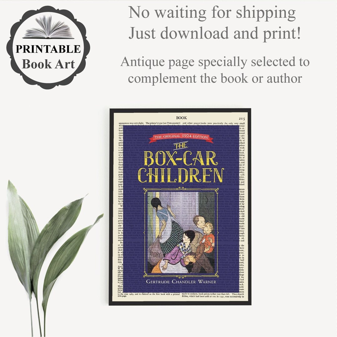Printable 'the Box-car Children' Book Cover Poster by Gertrude Chandler ...