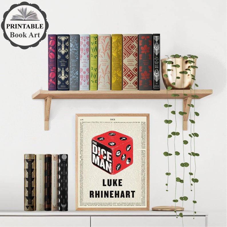 Printable 'The Dice Man' Book Cover Art Print on | Etsy